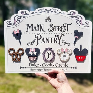 Disney Park Snack Main Street Pantry Sign - Disney 3d Wood Sign ...