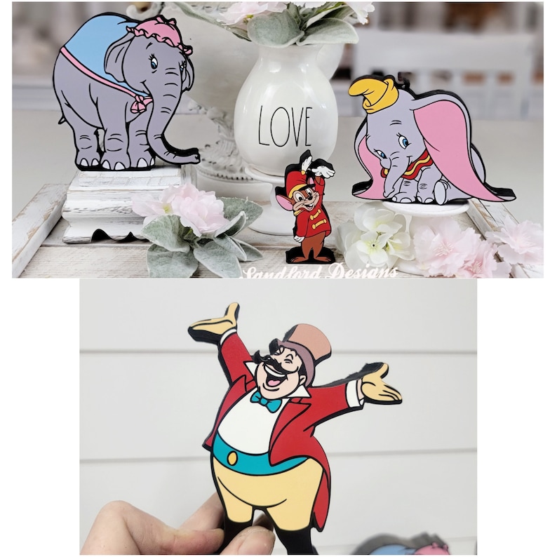 Disney Dumbo Tiered Tray Decor - Classic Movie Wood Decorations ...