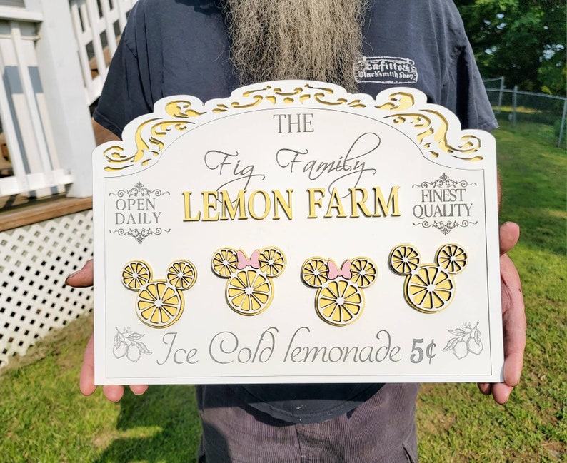 Personalized Mickey Lemon Farm Sign – Disney Family Farmhouse Decor - Etsy