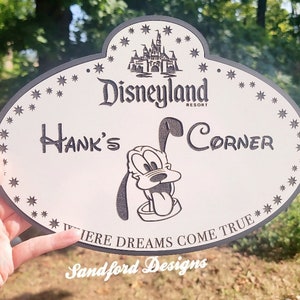 Personalized Pluto Dog Crate Sign - Laser Engraved Wood, Disney Decor ...