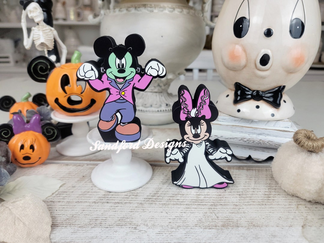 Mickey and Minnie Frankenstein and Bride Tiered Tray Decorations ...