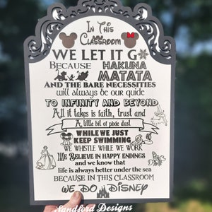 Disney Classroom Rules Sign, Disney Wall Art, Disney House Rules ...