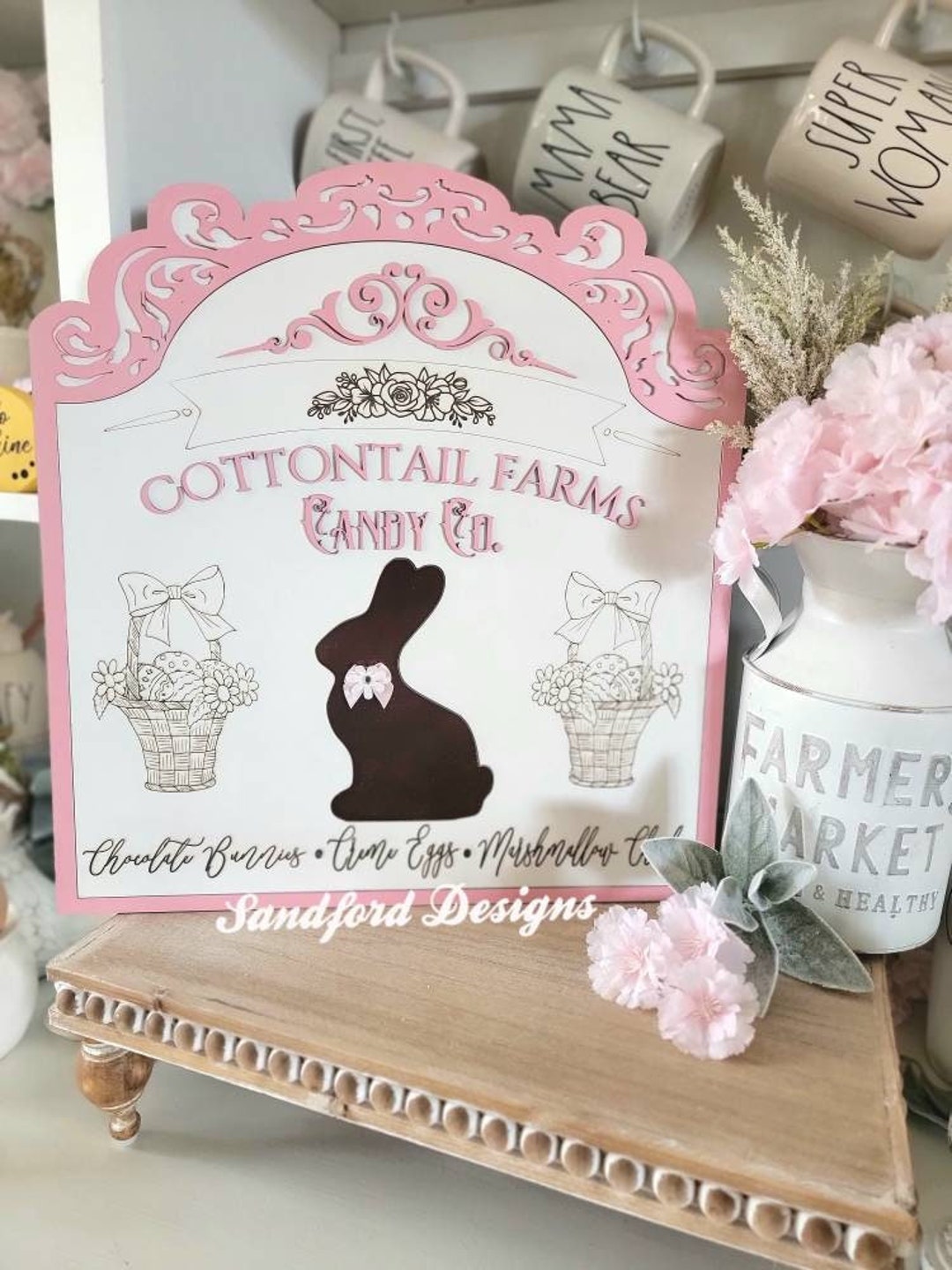 Chocolate Bunny Easter Sign Bunny Decor Easter Bunny Decor - Etsy