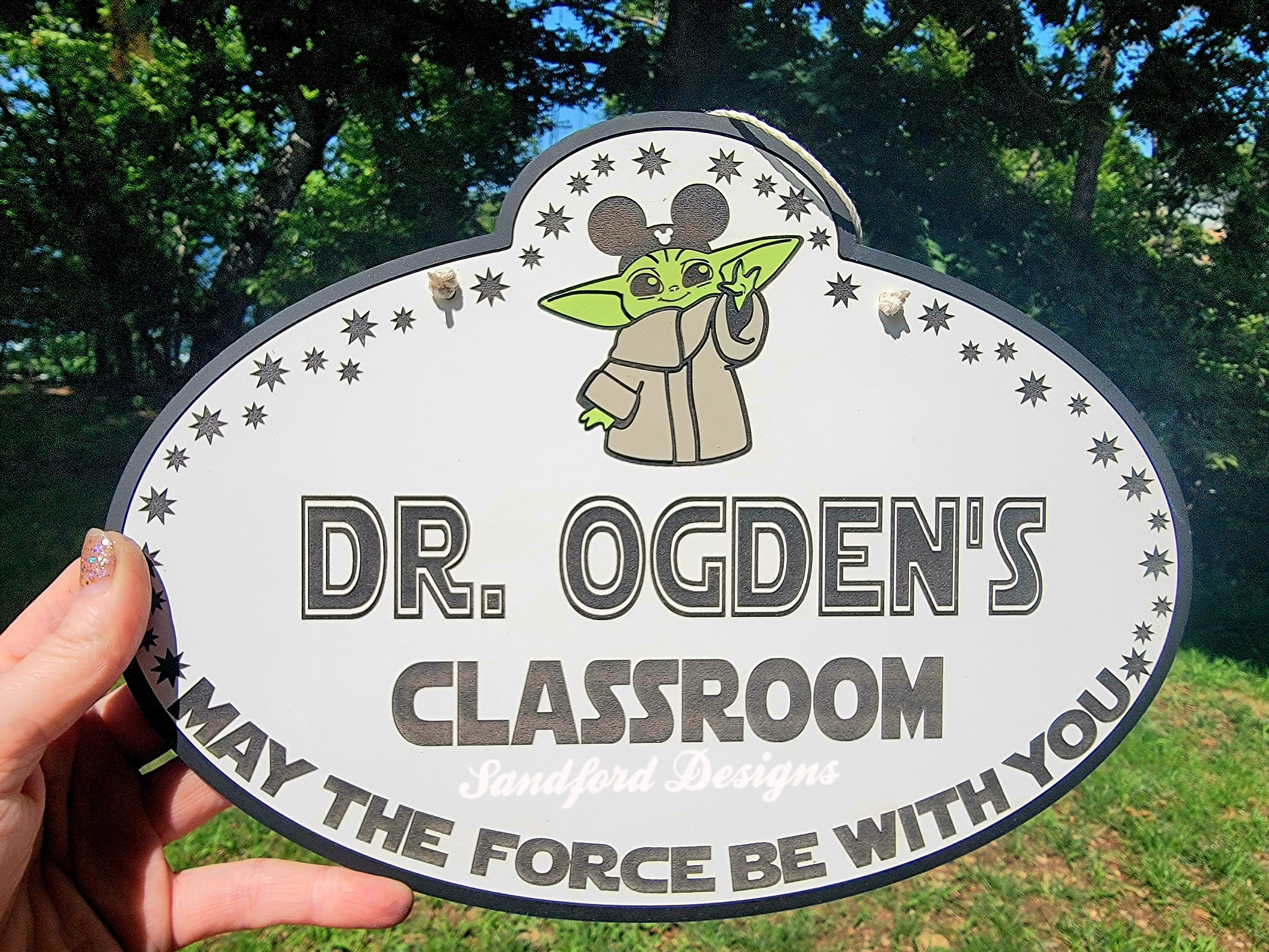 Baby Yoda Grogu Star Wars Teacher Sign - Disney Teacher Appreciation ...
