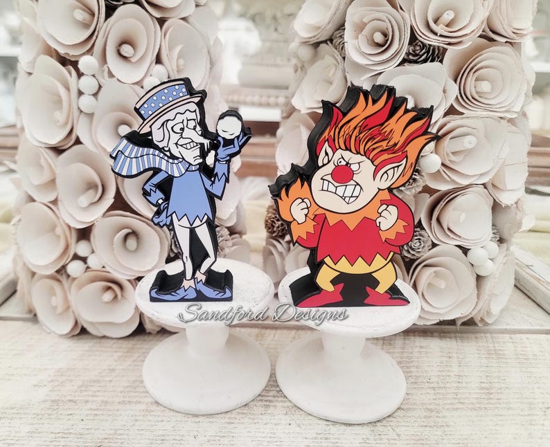 Heat Miser and Cold Miser Decorations, Classic Christmas Decor, Island ...