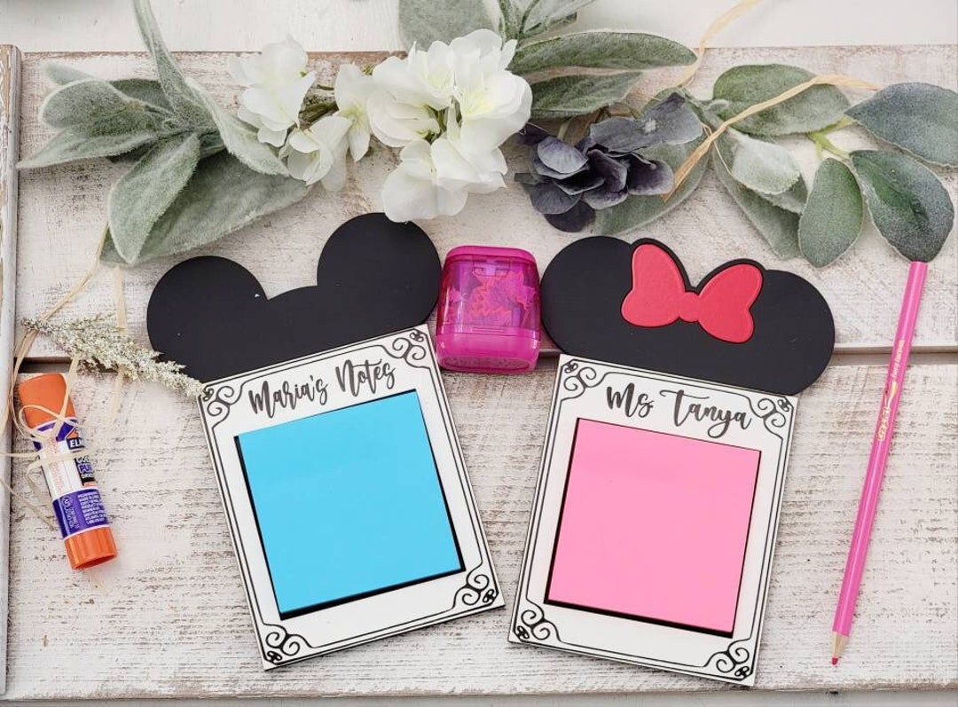 Disney Minnie Sticky Note Holder, Cute Teacher Note Holder, Disney ...