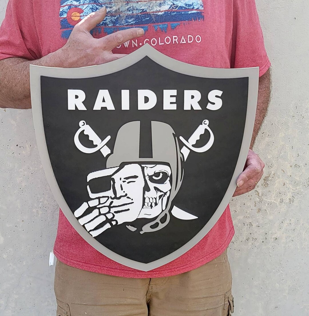 Las Vegas Raiders Sign Raiders 3d Wood Sign Raiders Skull - Etsy