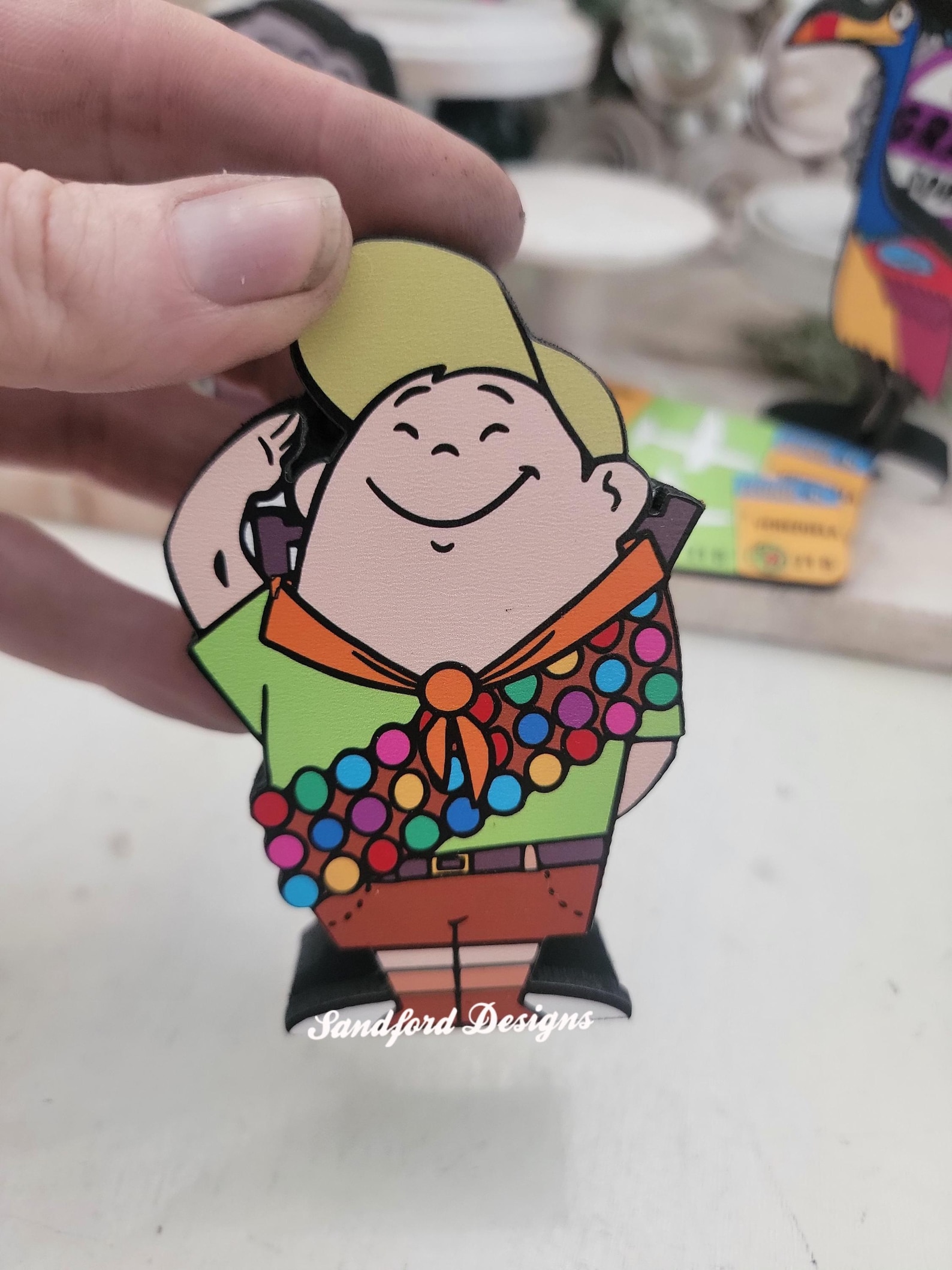 Pixar up Carl and Ellie Self-standing Tray Decor, Russell, Kevin, Grape ...