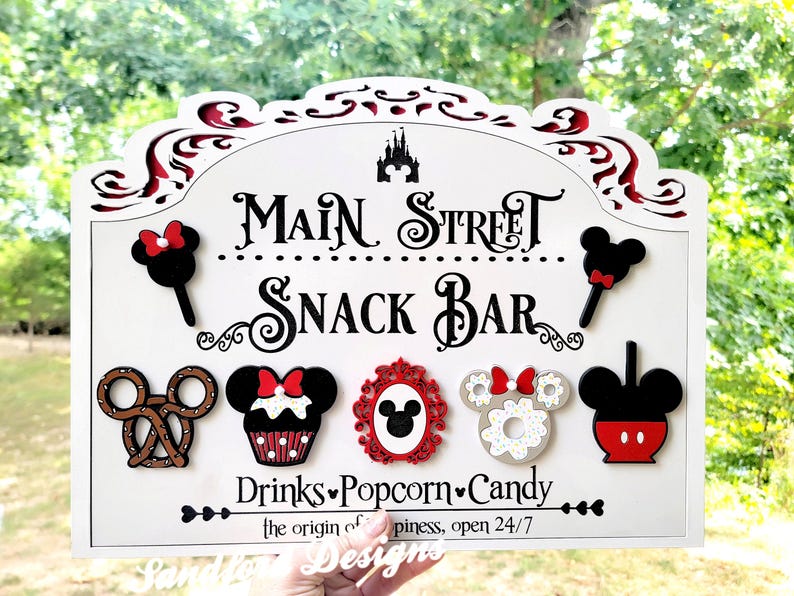 Disney Main Street Snack Bar Sign – 3D Kitchen Decor - Etsy