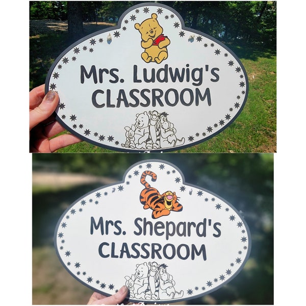 Winnie the Pooh Classroom Sign - Etsy