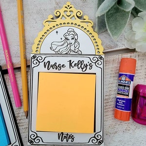 Disney Post-it It Note Holder, Teacher Sticky Note, Princess Post-it ...