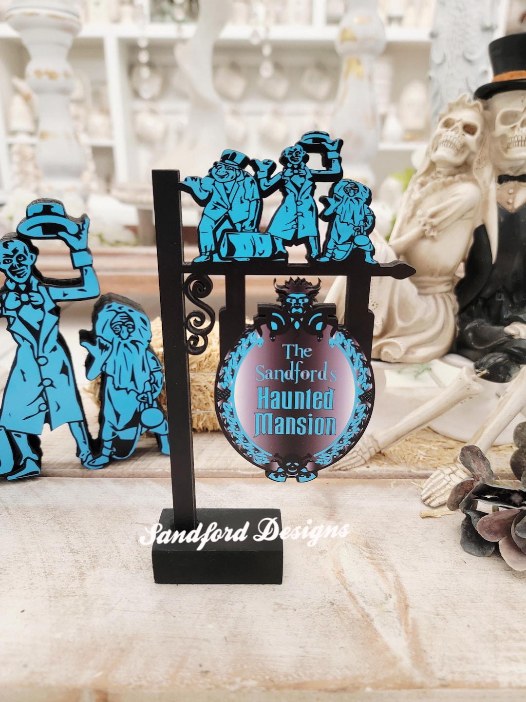 Personalized Haunted Mansion Sign, Disney Hitchhiking Ghosts Halloween ...