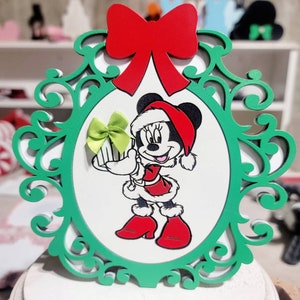 Mickey Christmas Tiered Tray Decor, Mickey and Minnie Tray Signs ...