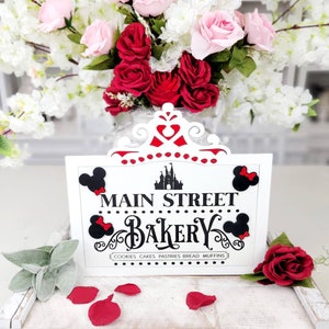 Mickey and Minnie Main Street Bakery Sign Disney Main Street Bakery ...
