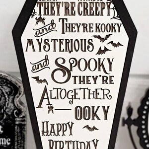 The Addams Family Personalized Sign, Halloween Mysterious and Spooky ...