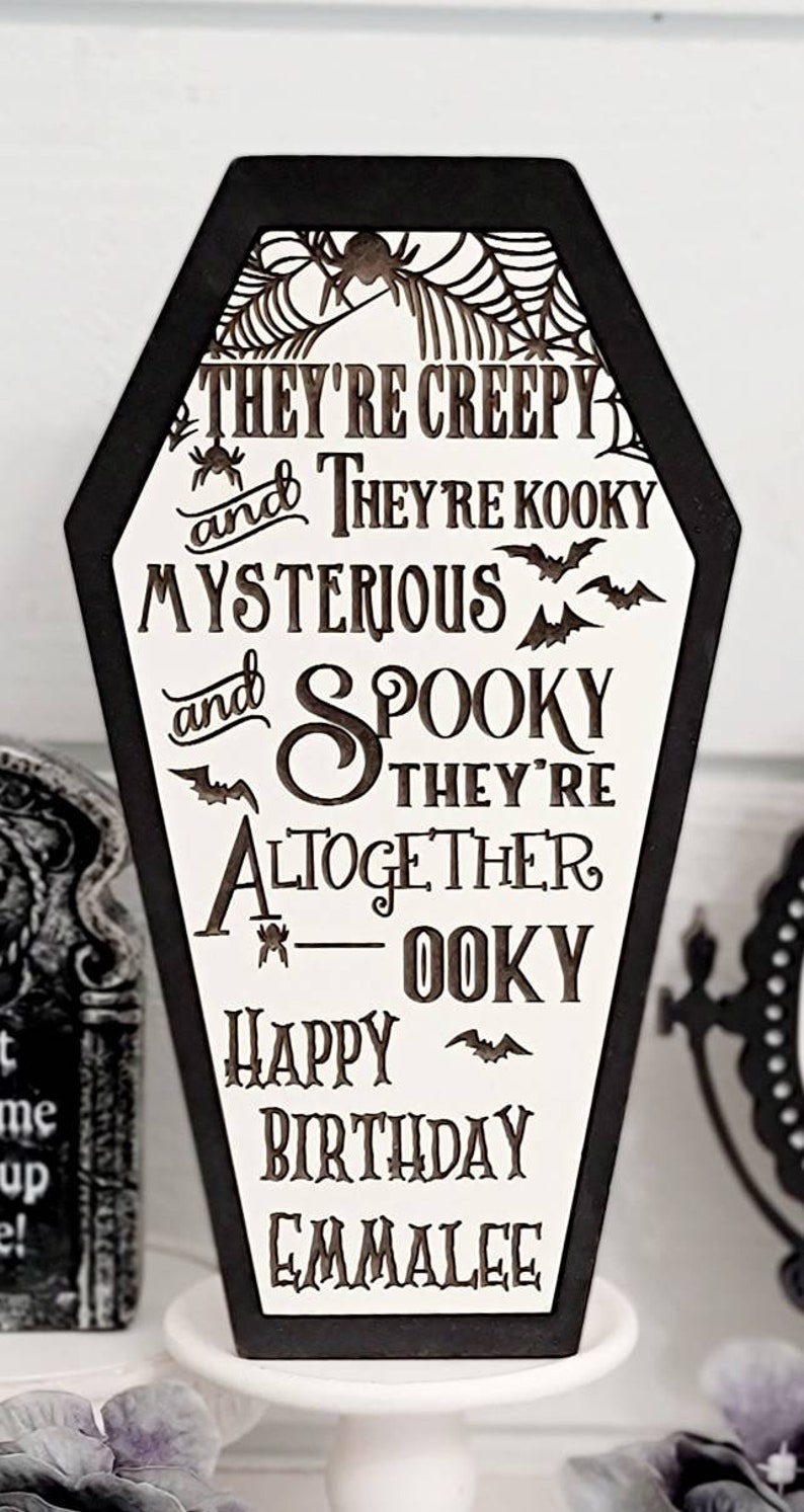 The Addams Family Personalized Sign Tiered Tray Decor Addams - Etsy