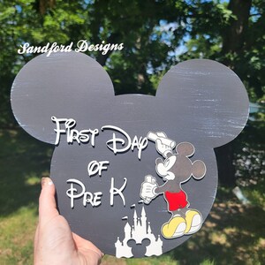 Minnie Mouse Chalkboard Teacher 3d Wood Sign, Custom Mickey Teacher ...