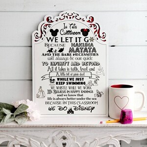 Disney Classroom Rules Sign, Disney Wall Art, Disney House Rules ...