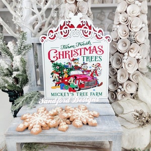 Christmas Mickey and Friends Truck Sign - Disney Christmas Tree Farm ...