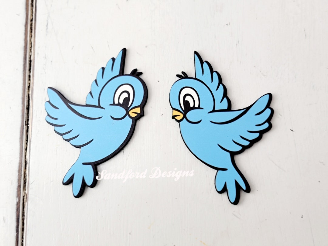 Cinderella Blue Bird Wood Decoration, Disney Birds Wall Art, Bibbidi ...