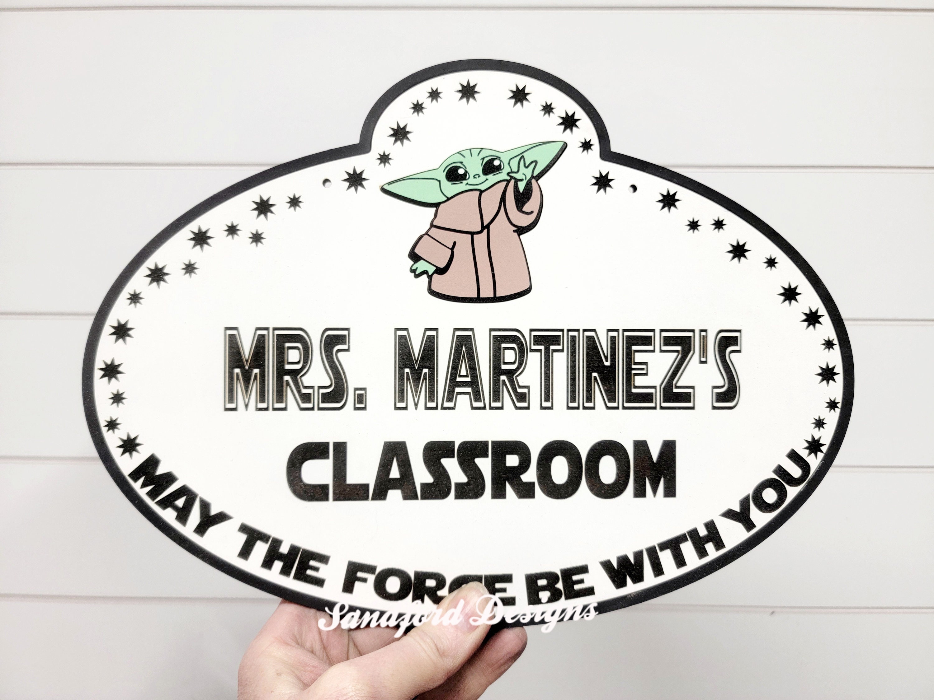 Baby Yoda Grogu Star Wars Teacher Sign - Disney Teacher Appreciation ...