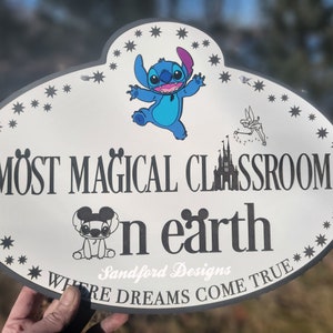Disney Stitch Teacher Wood Sign - Teacher Appreciation Gift - Etsy