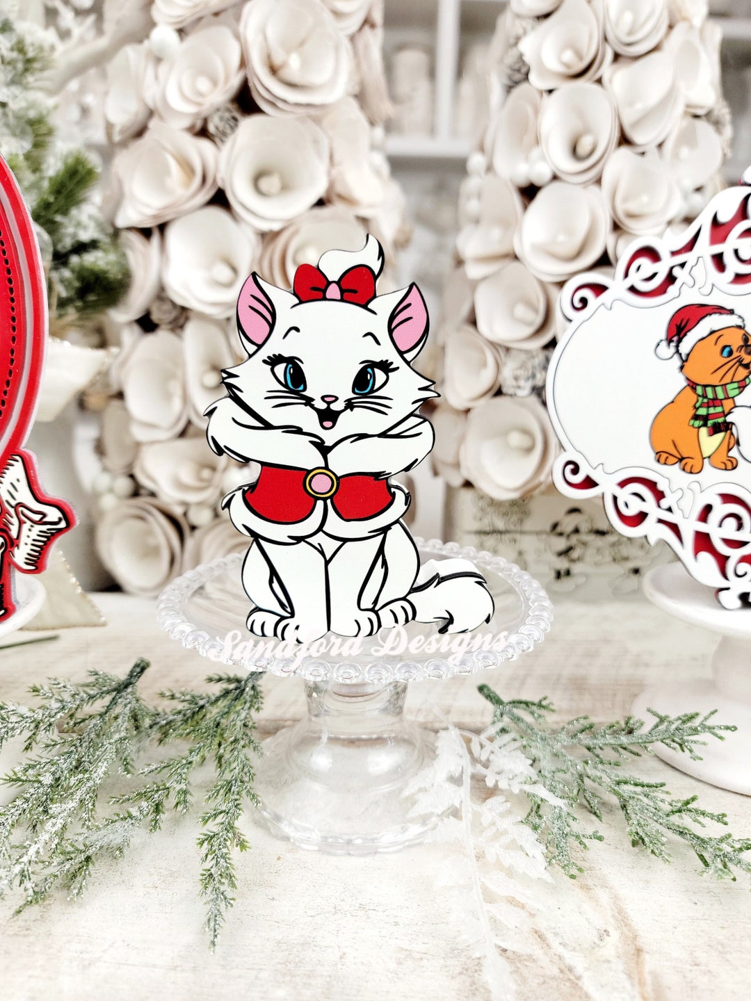 Disney Marie Kitty Christmas Decoration, Disney Cat Decor, Disney ...
