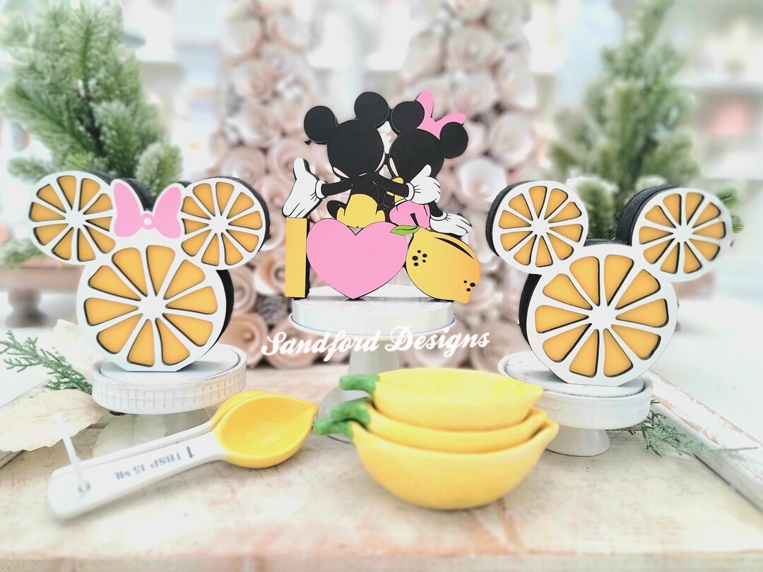 Mickey and Minnie Farmhouse Lemon Decor, Cute Disney Citrus Decorations ...