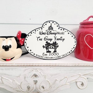 Personalized Mickey Family Cast Member Sign - Disney Custom Name Tag ...