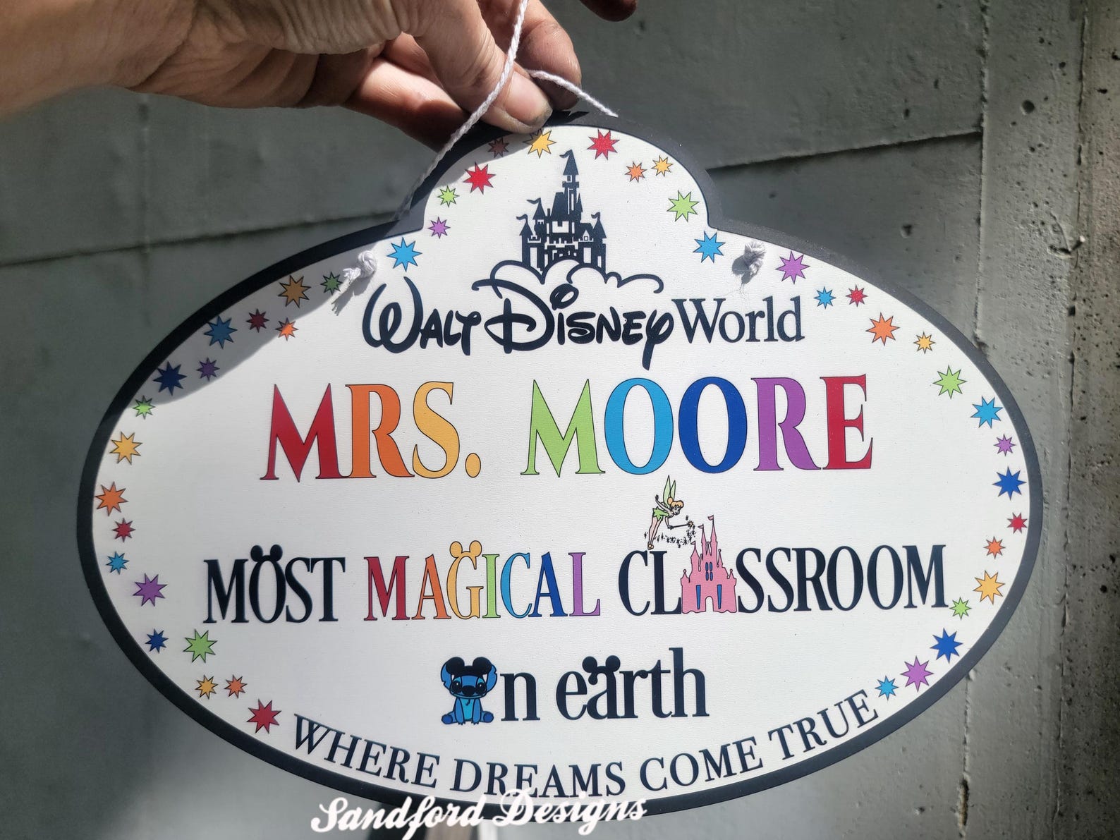 Most Magical Disney Teacher Wood Sign, Mickey Teacher Appreciation Back ...