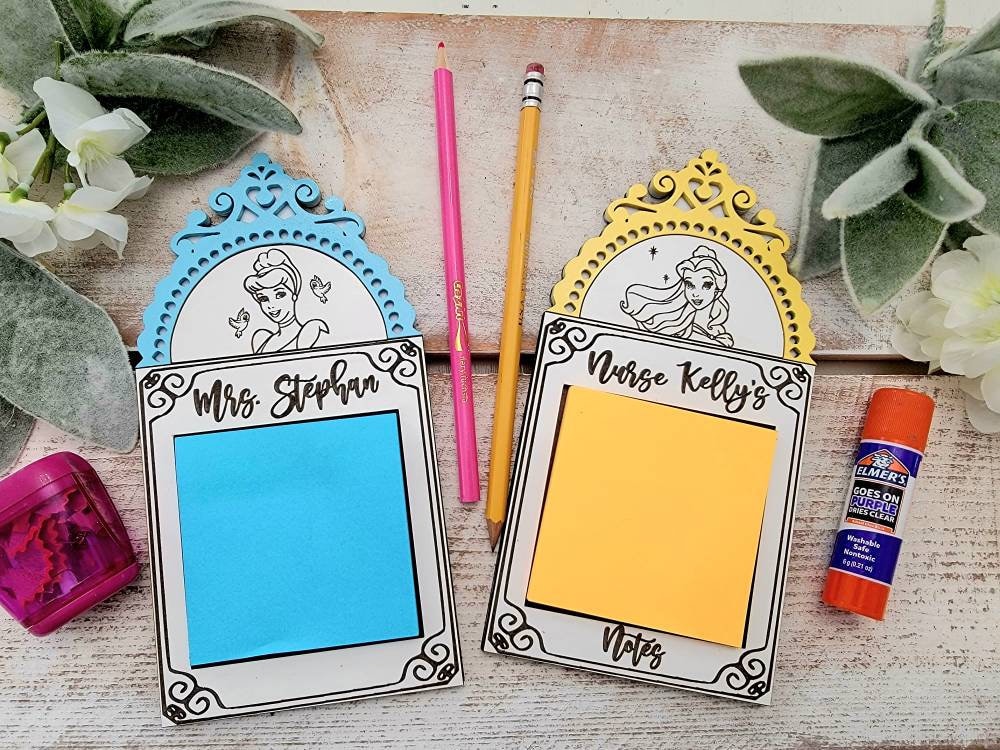 Disney Post-it It Note Holder Teacher Sticky Notes Princess - Etsy