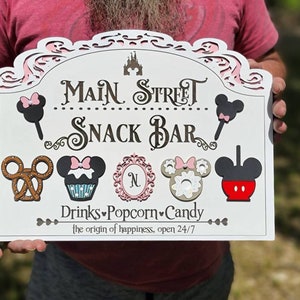 Disney Main Street Snack Bar Sign – 3D Kitchen Decor - Etsy