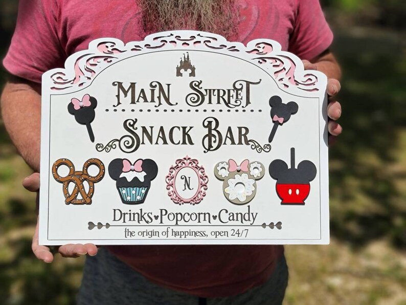 Disney Main Street Snack Bar Sign – 3D Kitchen Decor - Etsy