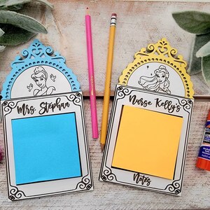 Disney Post-it It Note Holder, Teacher Sticky Note, Princess Post-it ...