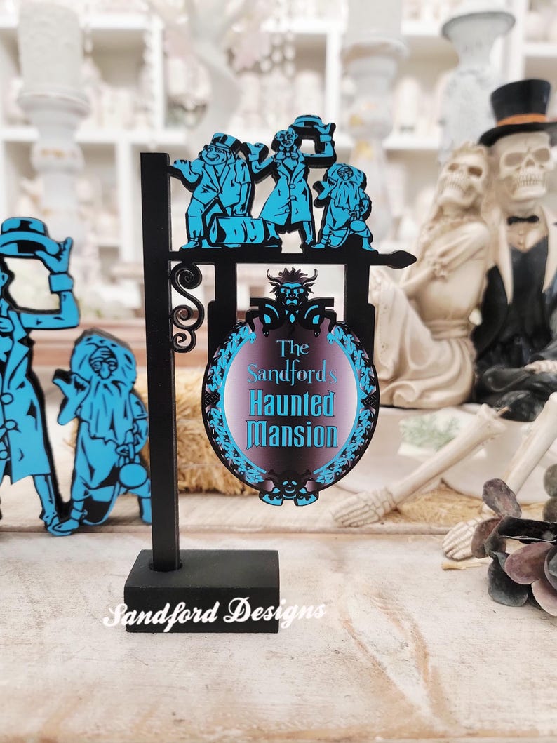 Personalized Haunted Mansion Sign, Disney Hitchhiking Ghosts Halloween ...