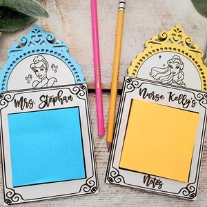 Disney Post-it It Note Holder, Teacher Sticky Note, Princess Post-it ...