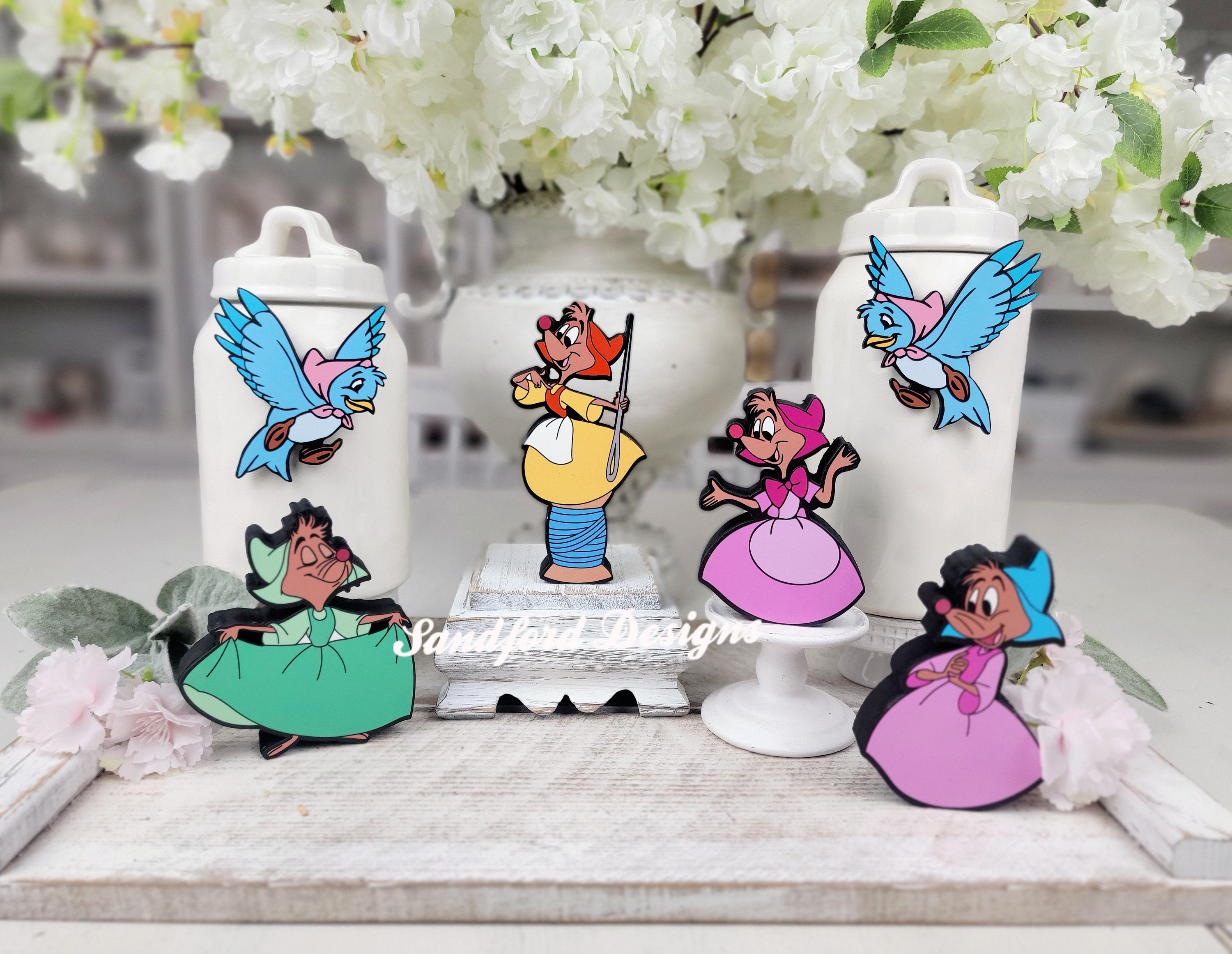 Cinderella Mice Perla, Suzy, Mary and Blossom Decorations - Bibbidi ...