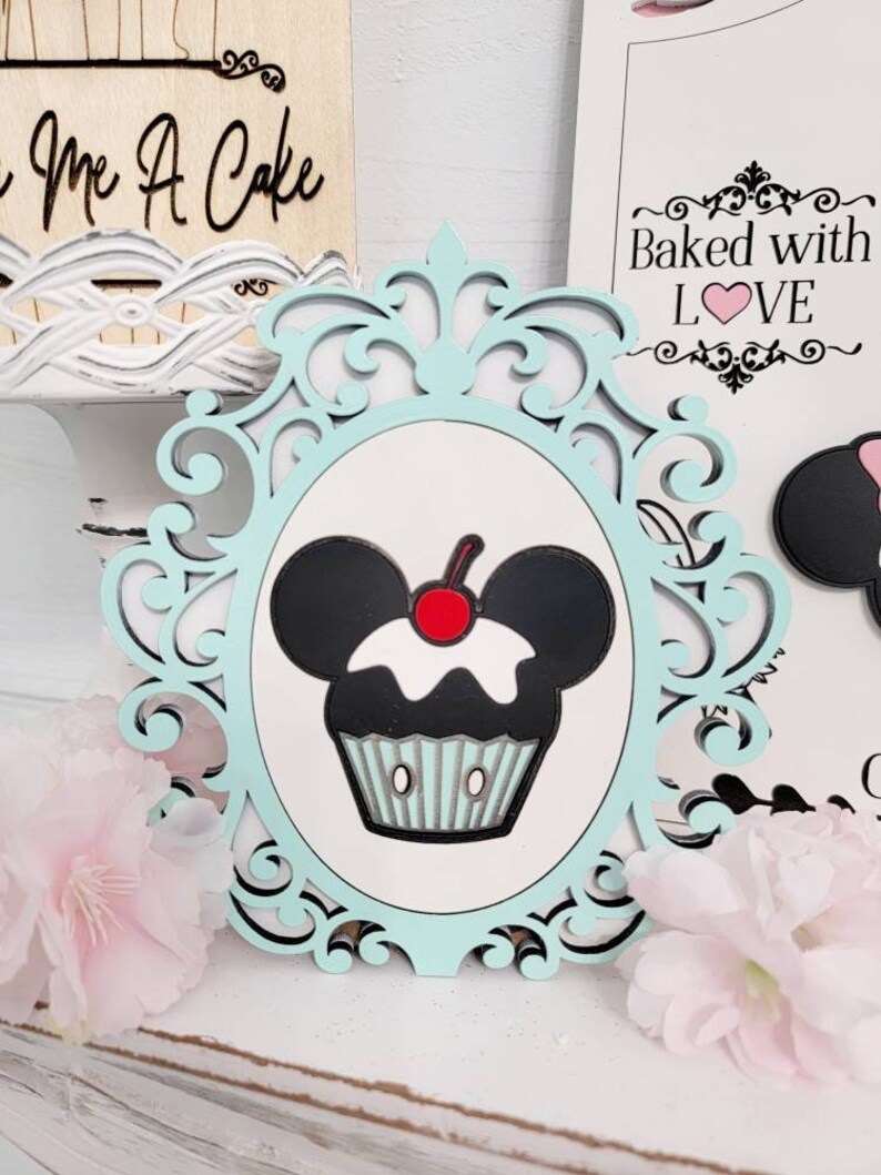 Minnie Mouse Main Street Bakery Sign, Disney Farmhouse Wall Art, 3d ...