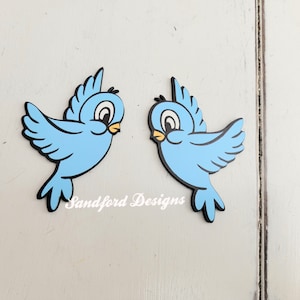 Cinderella Blue Bird Wood Decoration, Disney Birds Wall Art, Bibbidi ...