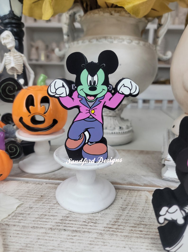 Mickey and Minnie Frankenstein and Bride Tiered Tray Decorations ...