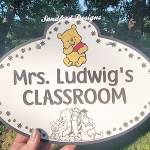 Winnie the Pooh Teacher Wood Sign Disney Teacher Appreciation and ...