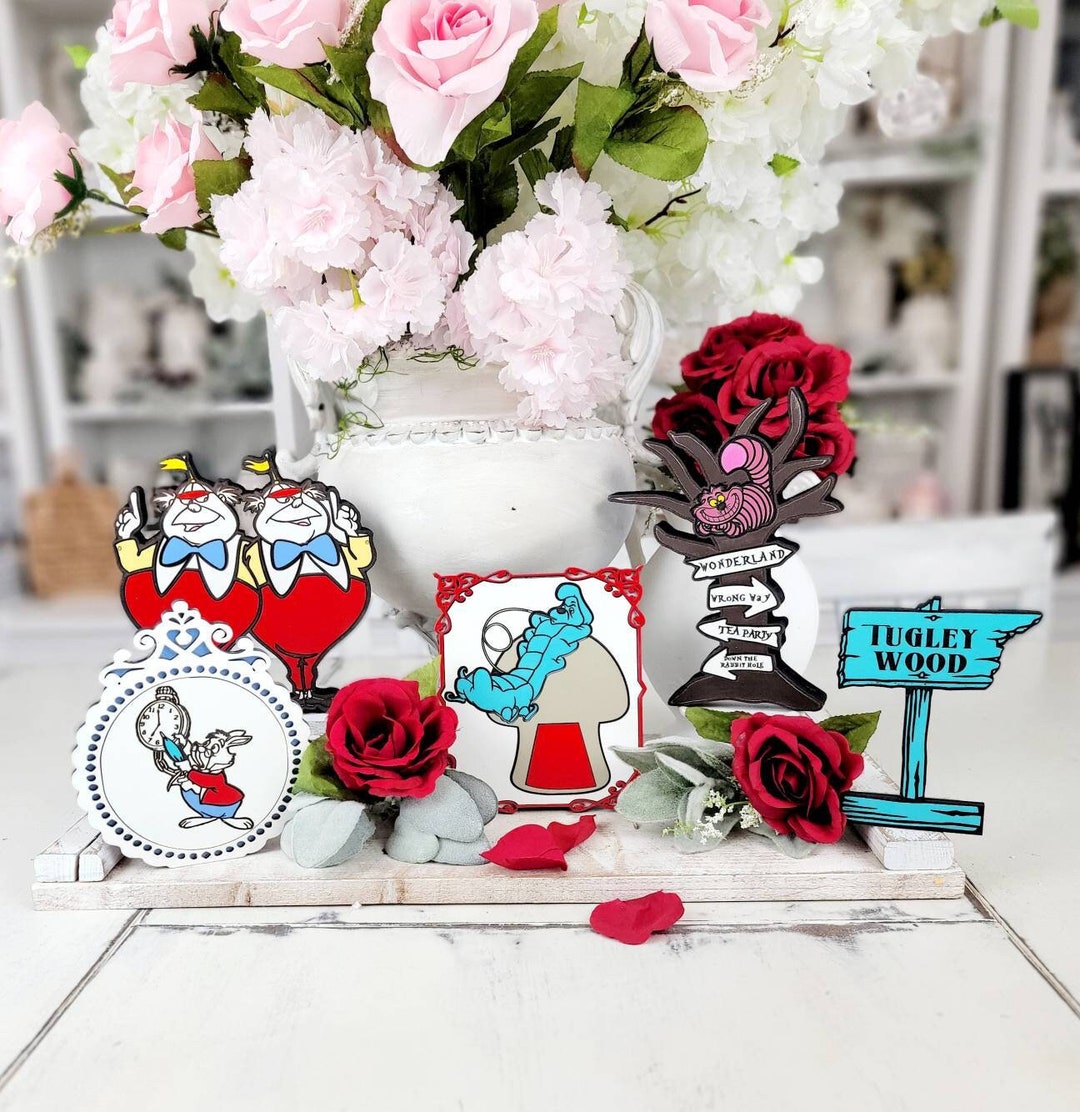 Alice in Wonderland, Tiered Tray Decor, Disney Home Decor, Cheshire Cat ...