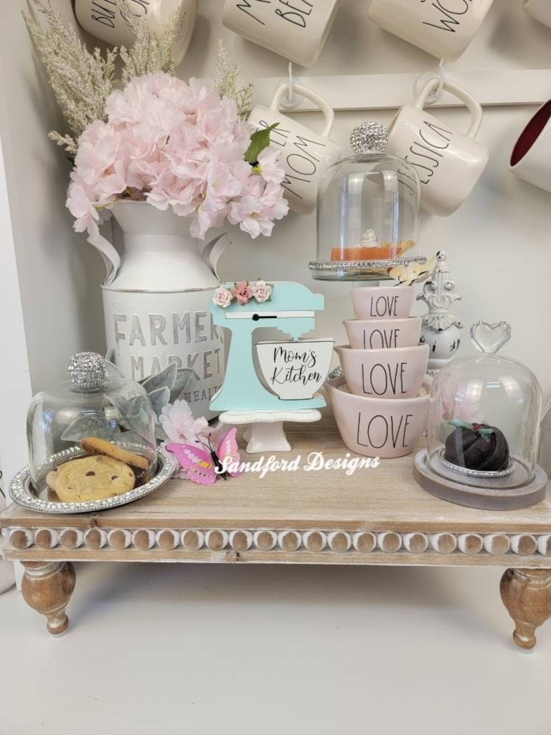 Personalized Mini Kitchenaid Mixer Tiered Tray Decor, Farmhouse Bakery ...