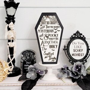 The Addams Family Personalized Sign, Halloween Mysterious and Spooky ...