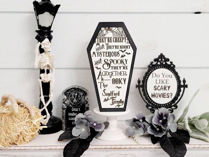The Addams Family Personalized Sign Tiered Tray Decor Addams - Etsy
