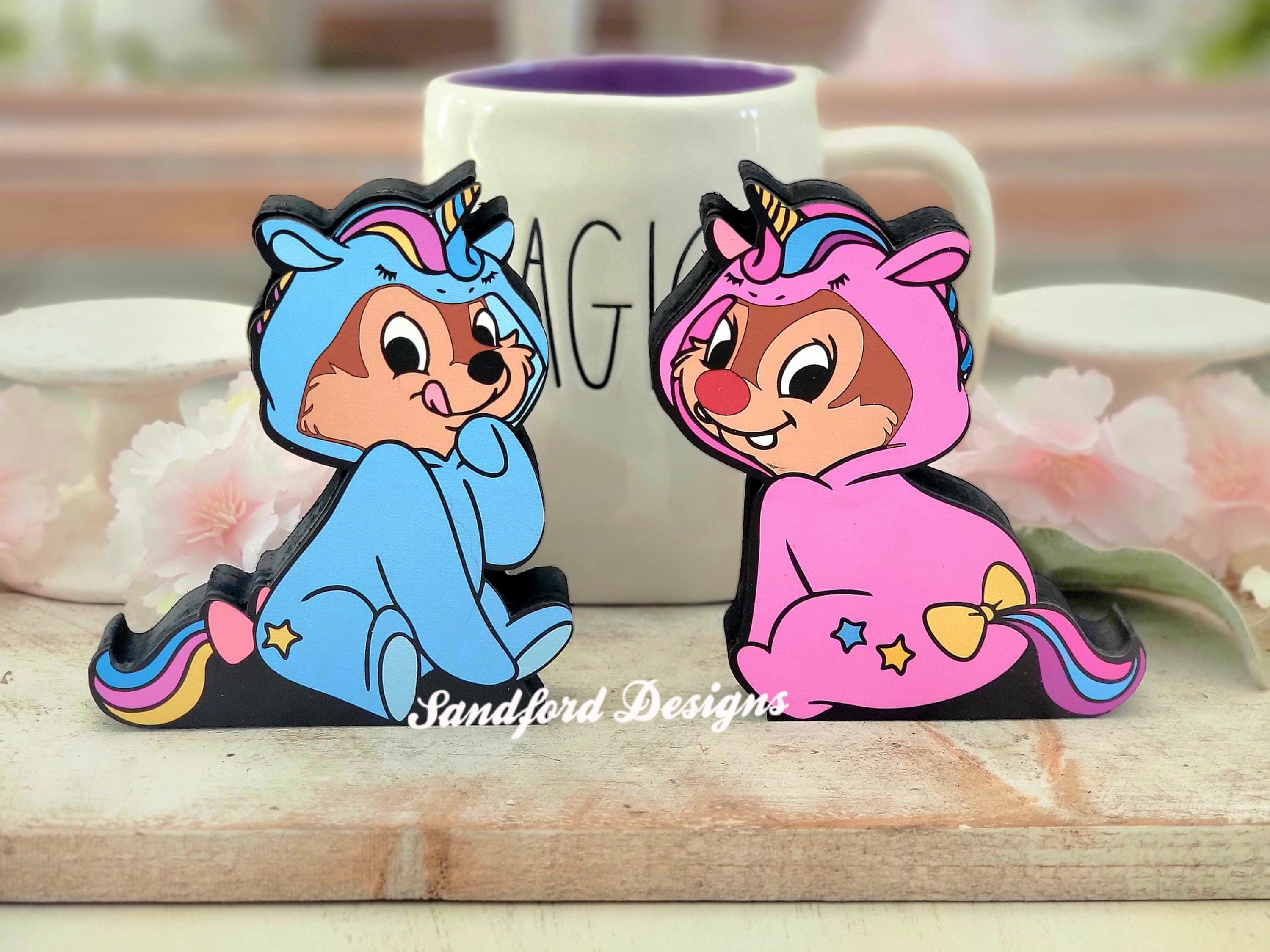 Disney Chip N Dale Unicorn Wood Decor – Tiered Tray Shelf Sitter - Etsy