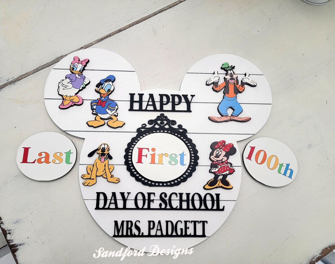 Interchangeable First Day, 100th Day, Last Day of School 3d Wood Sign ...