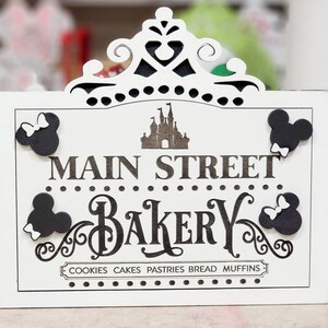 Mickey and Minnie Main Street Bakery Sign Disney Main Street Bakery ...