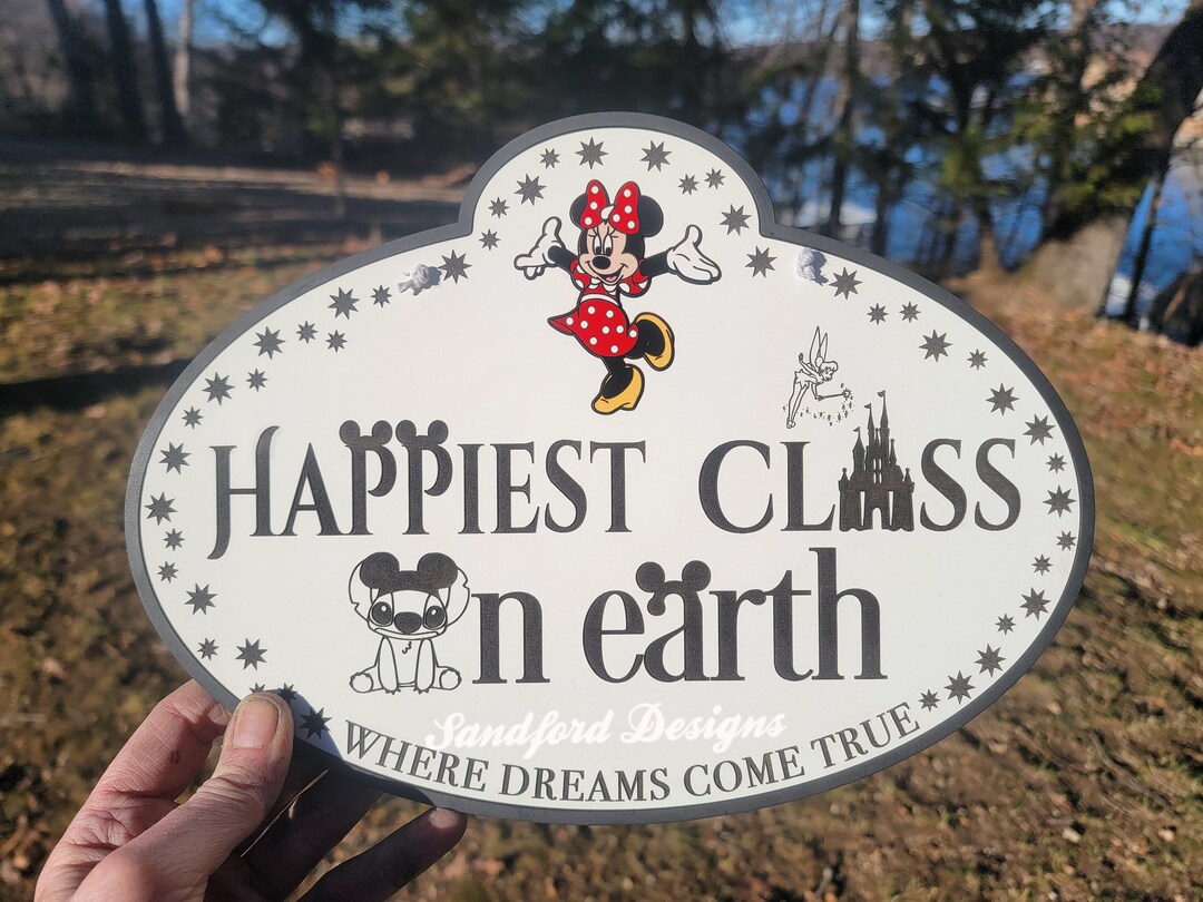 Happiest Class on Earth, Disney Mickey Teacher Sign, Teacher ...