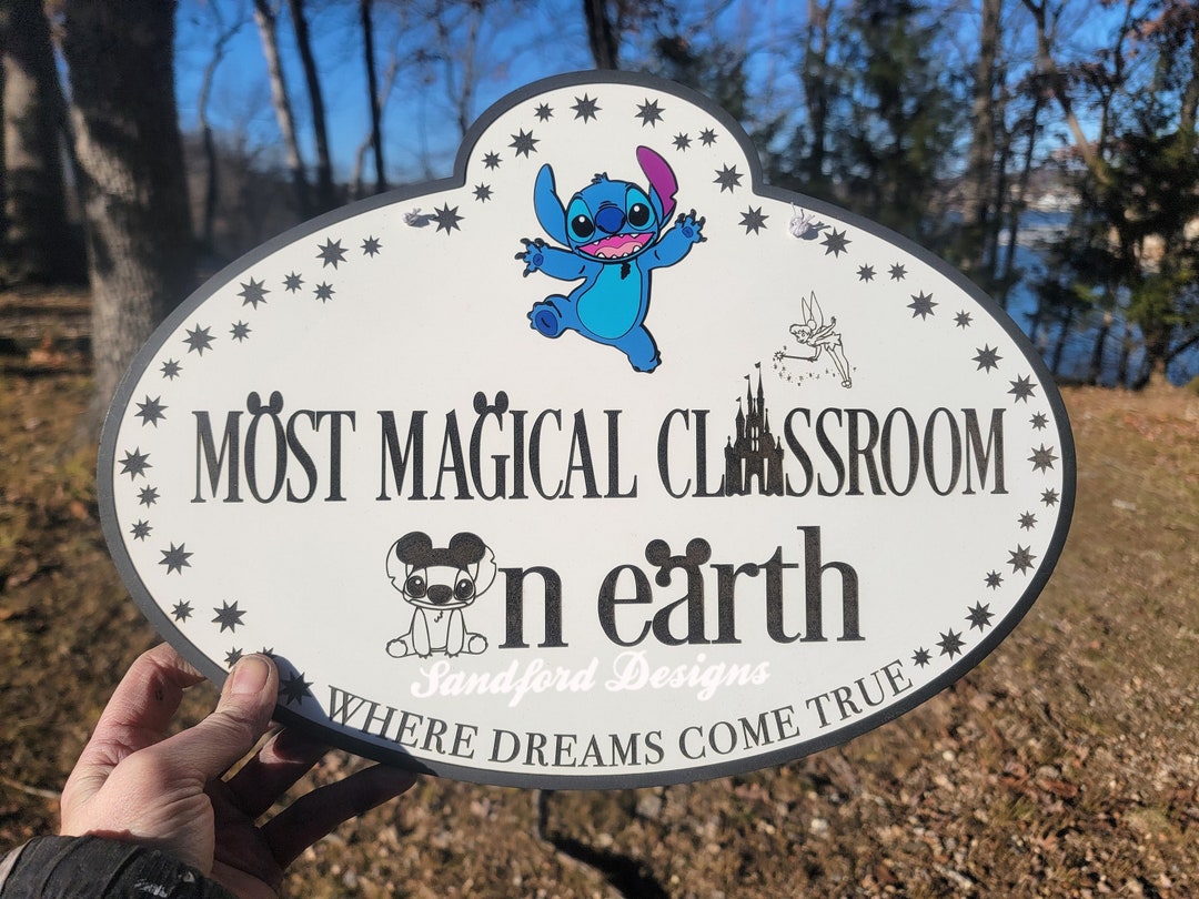 Disney Stitch Teacher Wood Sign Teacher Appreciation Back to School ...